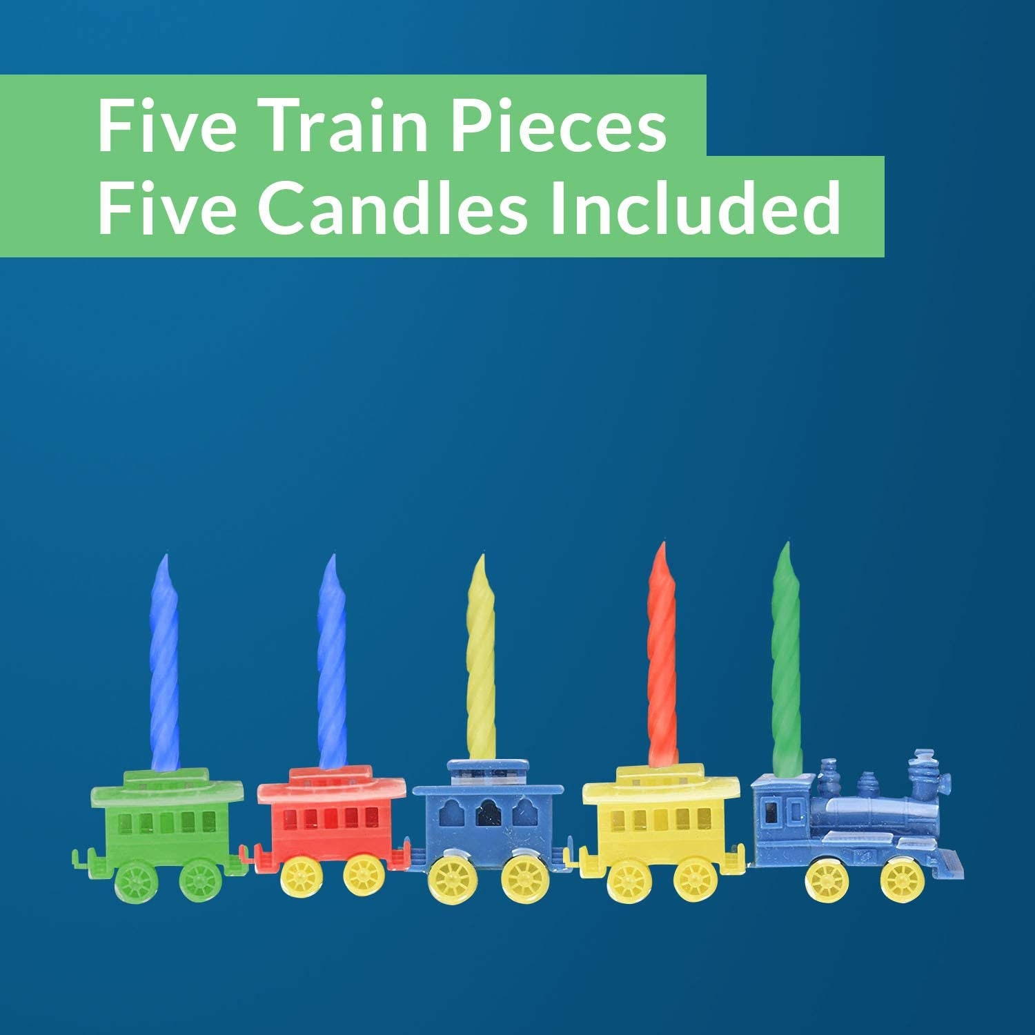 Oasis Supply Colorful Birthday Party Train Candle Holder for Cake ...