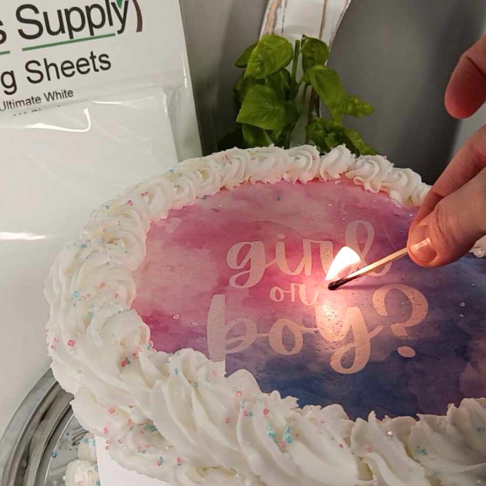 Oasis Supply Burn Away Cake Kit - 12 Icing Sheets and 20 Wafer Paper ...