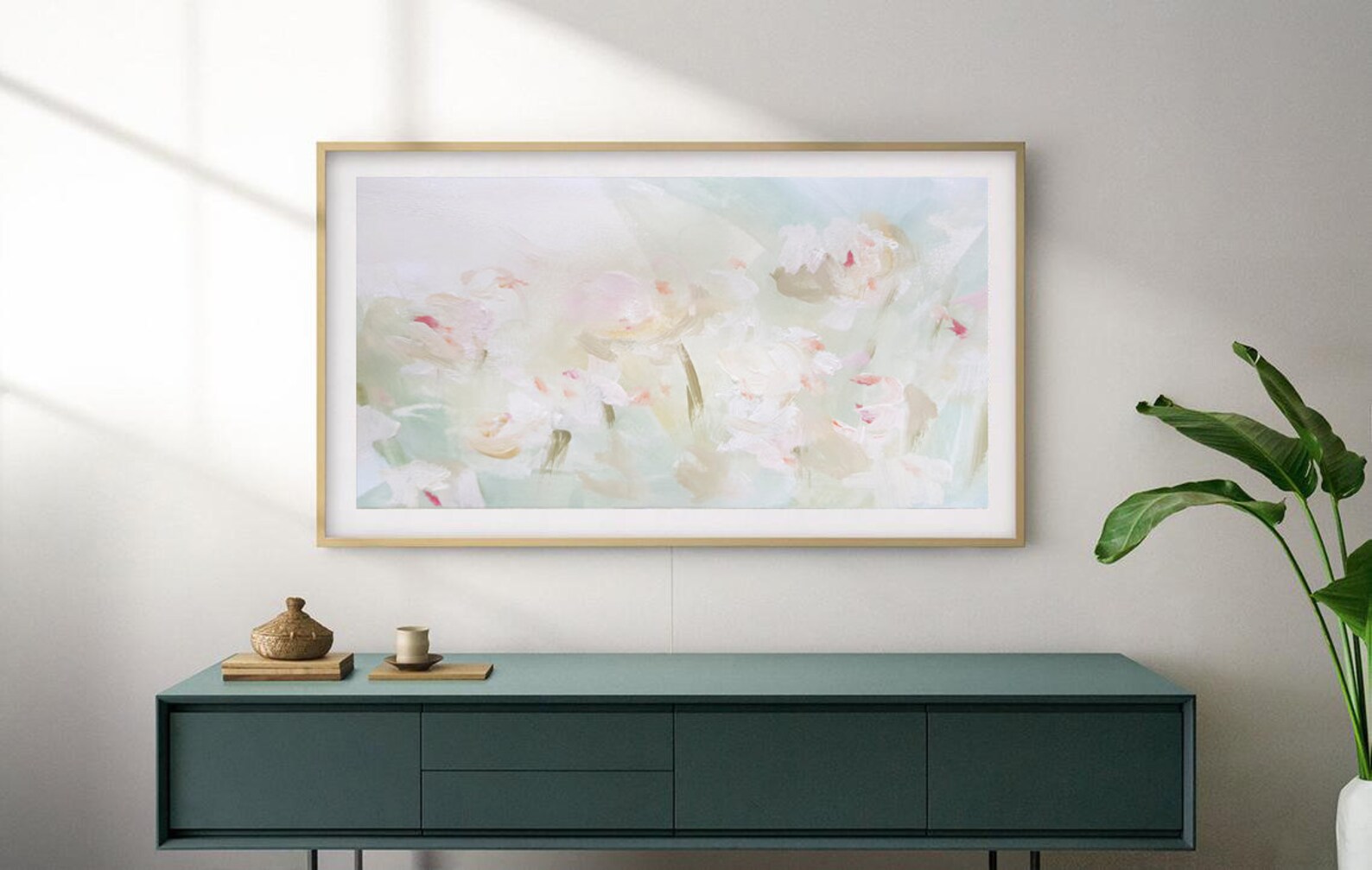 Samsung Frame TV Art Spring, Abstract Botanical Art, Spring Digital TV ...