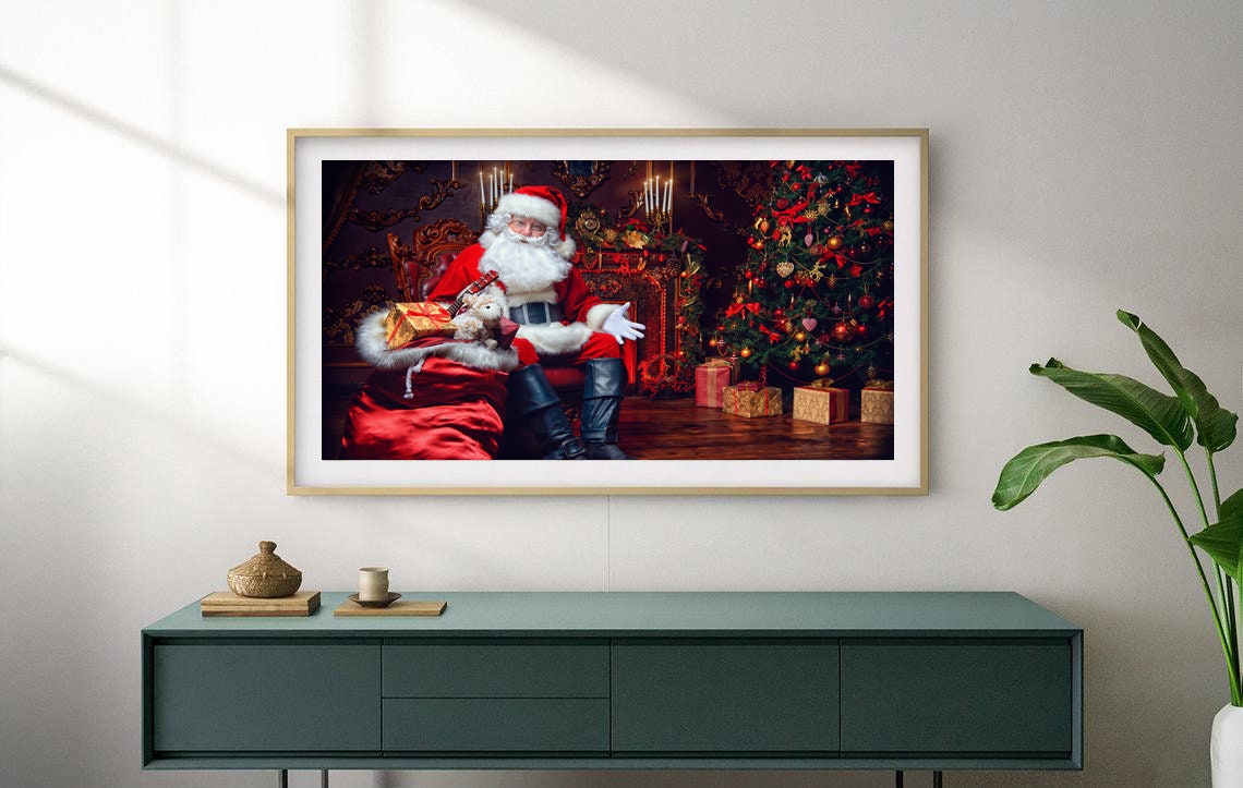 Santa Art for Frame TV Samsung Frame TV Art Santa Frame TV - Etsy