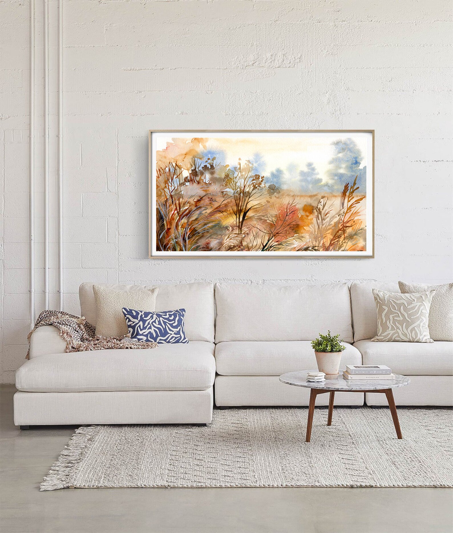 Fall TV Art, Samsung Frame TV Art Fall Watercolor, Frame TV Art Fall ...