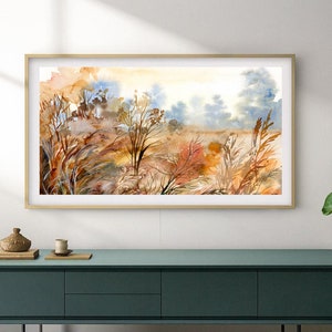 Fall TV Art Samsung Frame TV Art Fall Watercolor Frame TV | Etsy