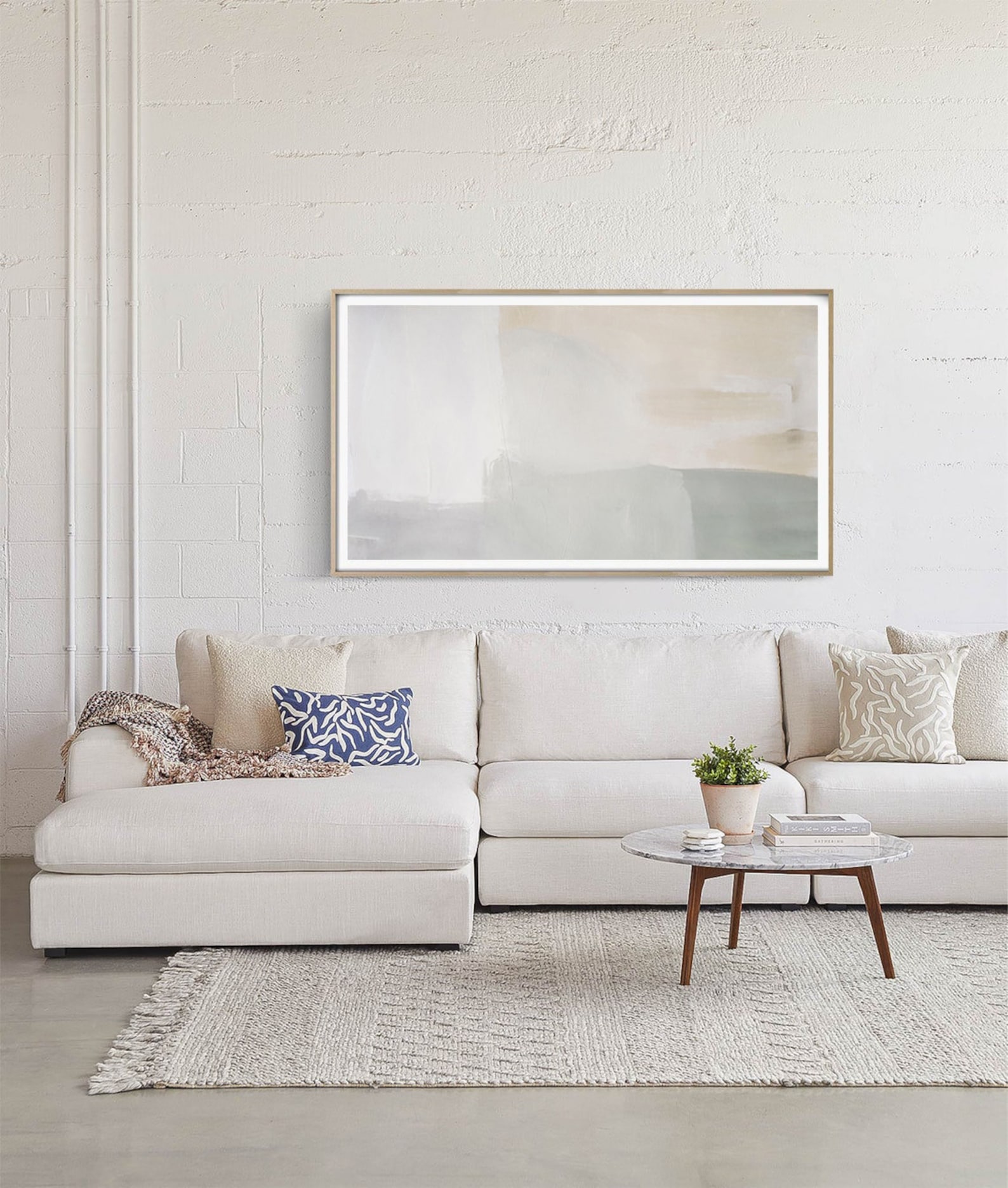 Samsung Frame TV Art Neutral Abstract Frame TV Artwork Soft - Etsy