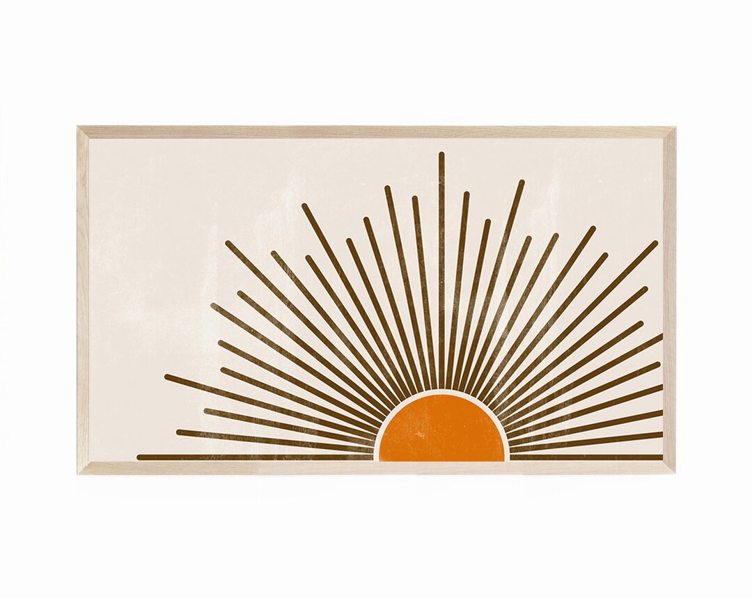 Sunray Frame TV Art, Samsung Frame TV Art Boho Sunrays, Boho Art ...