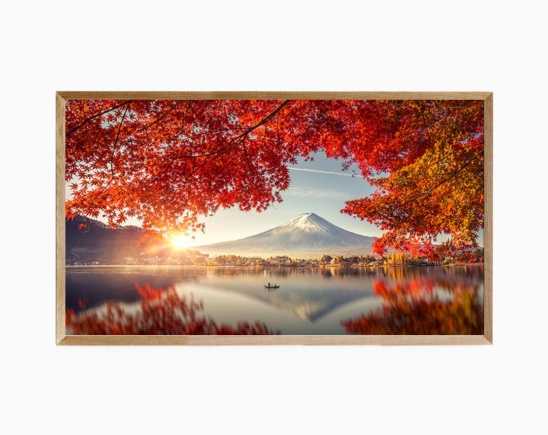 Samsung Frame TV Art Japan, Mt. Fuji Japanese Landscape Digital ...