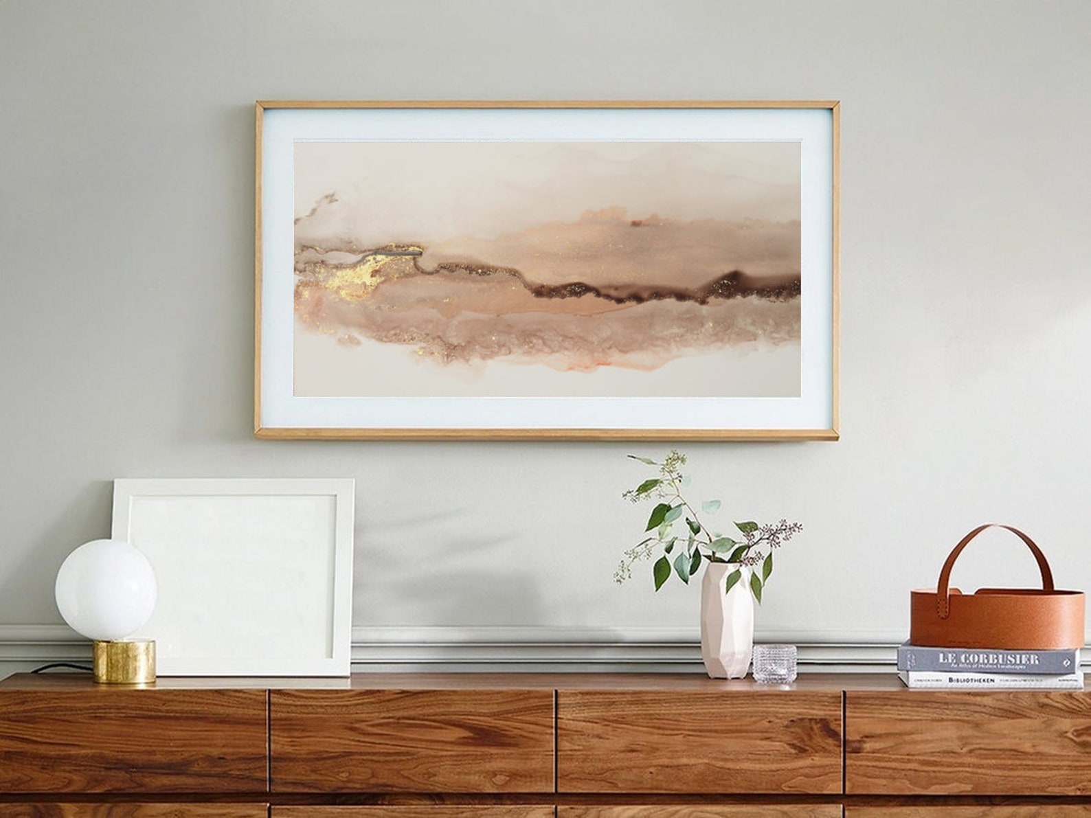 Samsung Frame TV Art Abstract Neutral Earth Tones Samsung | Etsy
