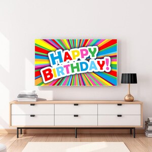 Samsung Frame TV Art Happy Birthday, Frame TV Art Happy Birthday, Frame ...