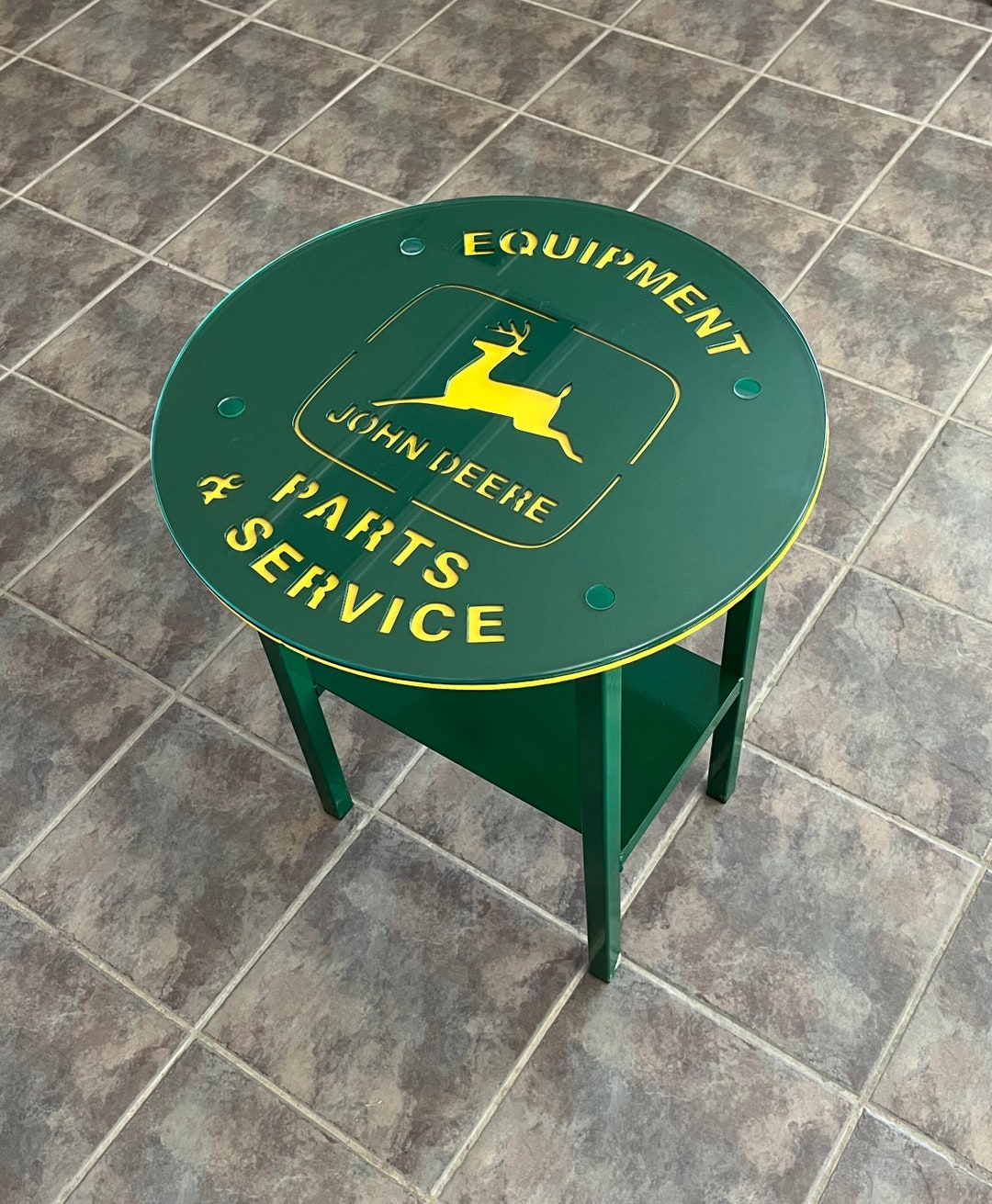 John Deere Metal Table - Coffee Table - End Table - Tractor Table - Etsy