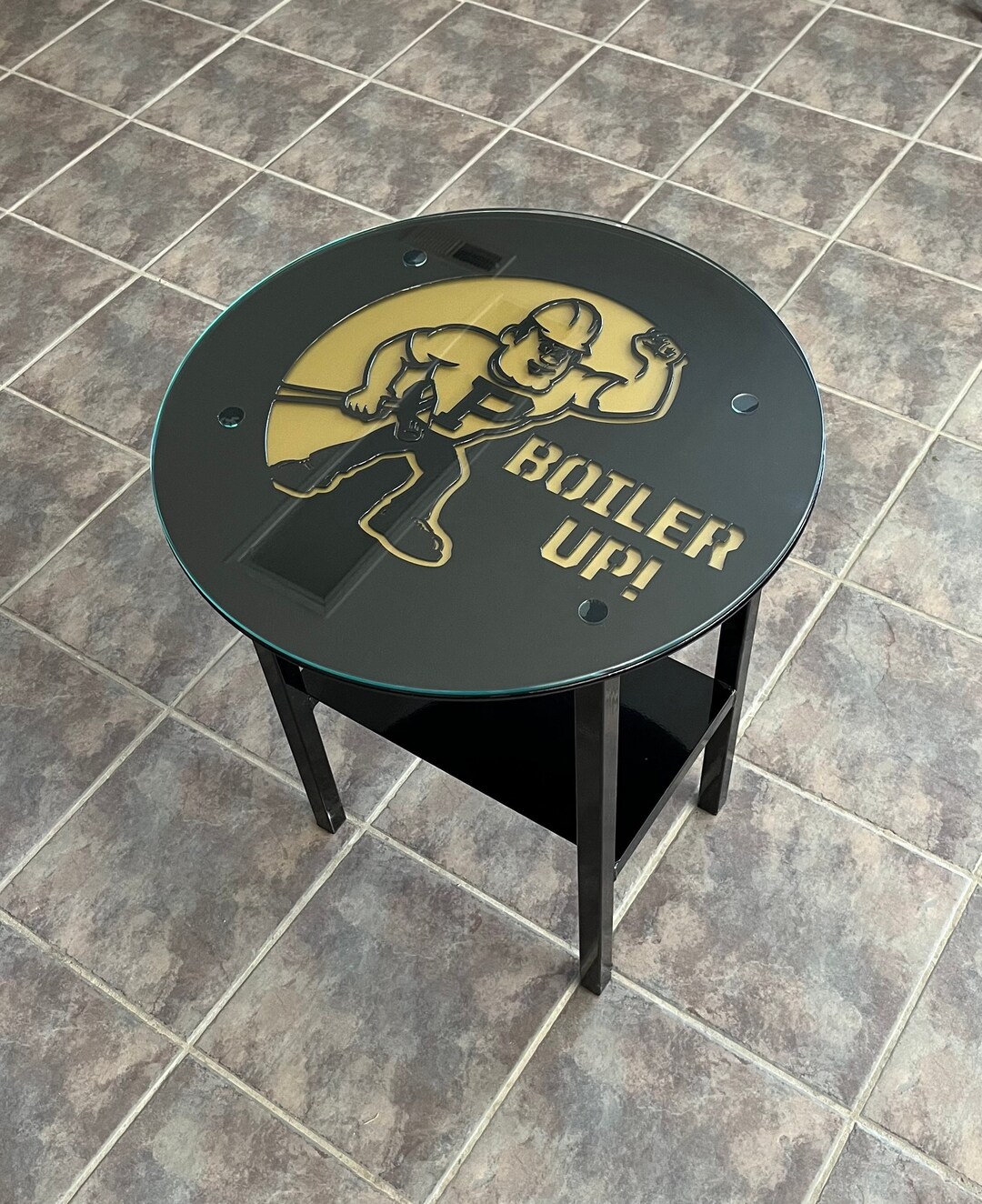 Purdue Boilermaker Metal Table - Coffee Table - End Table - Sports Team ...