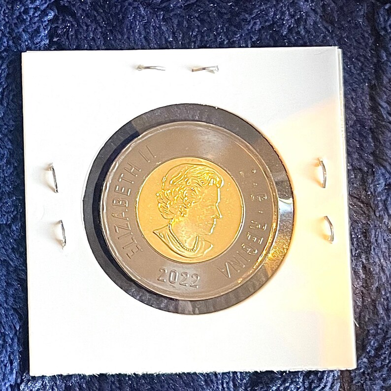 2022 Canada Honouring Queen Elizabeth Black Ring Toonie Coin. UNC Two ...