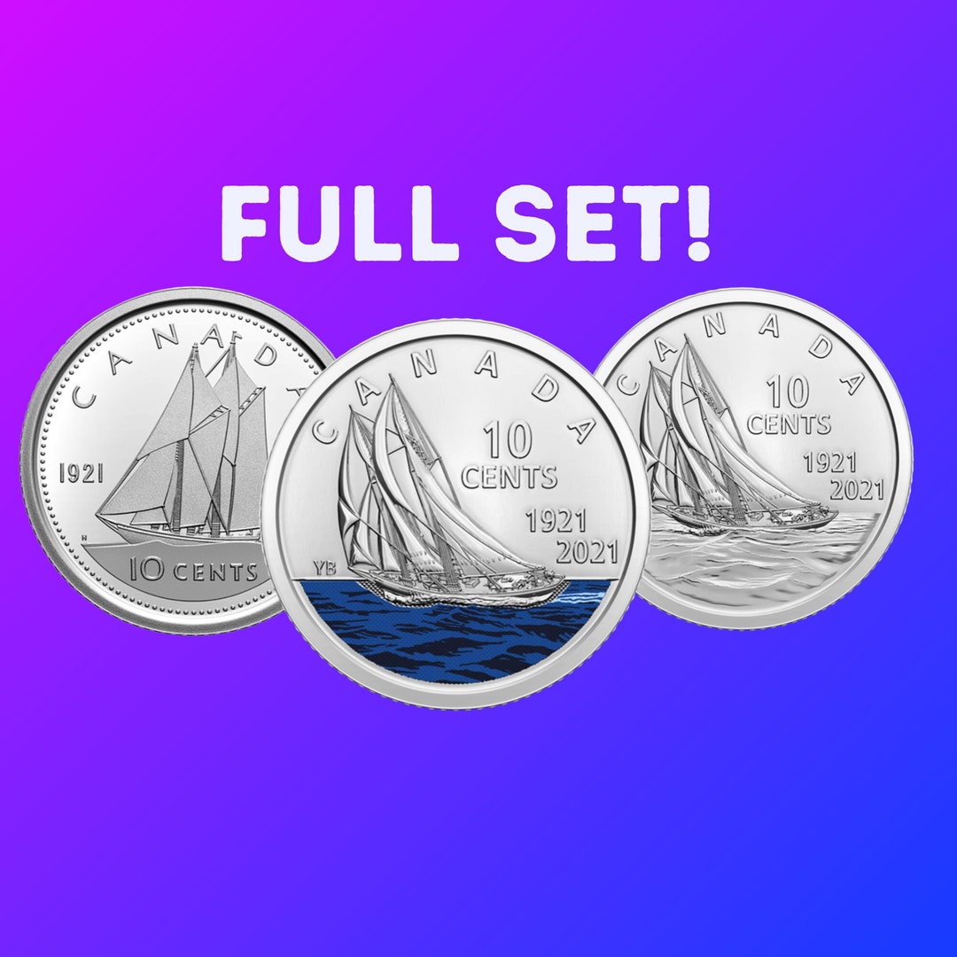 Set of 3 Canada 100th Anniversary of Bluenose Commemorative Collector ...