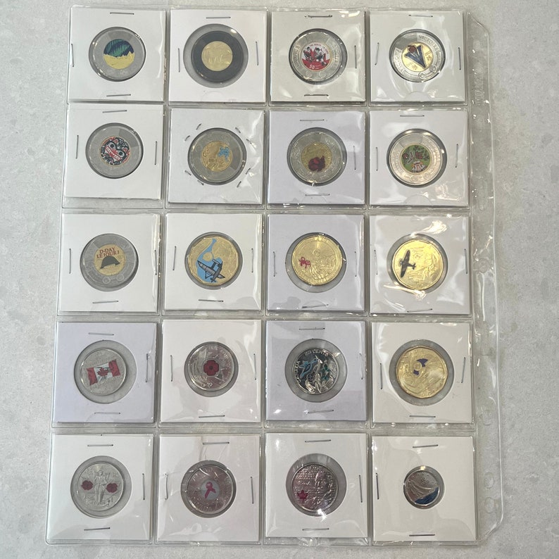 Colored Canadian Coin, Canadian Rare Coins, Random Surprise Mix ...