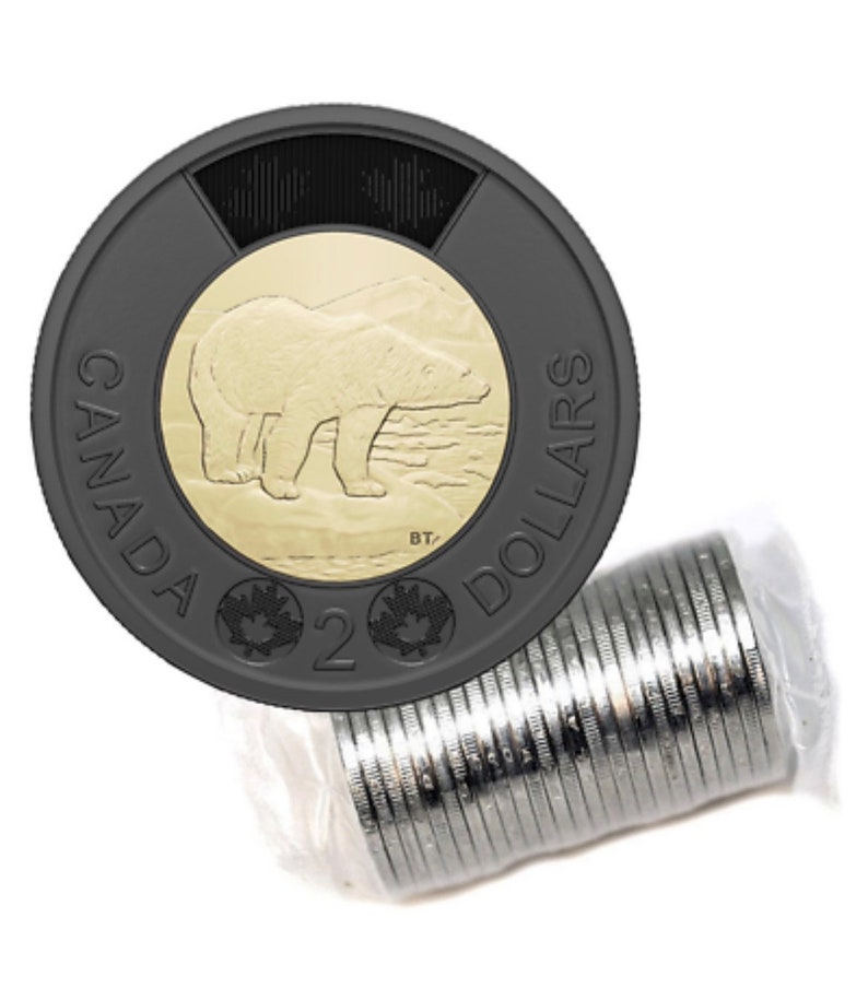 2022 Canadian Black Toonie Roll Limited Release Queen Elizabeth II UNC ...