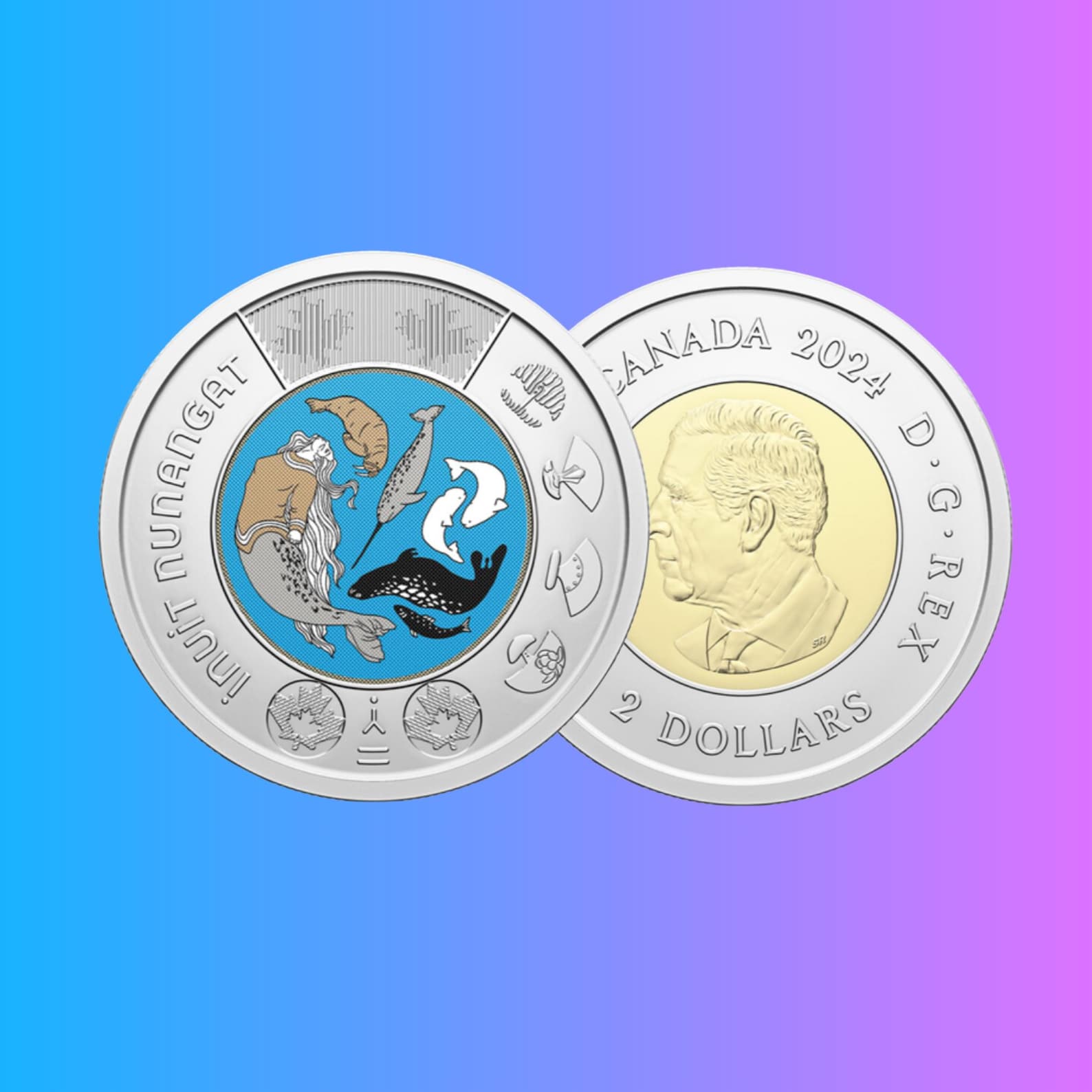 2024 Two Dollar Coin Celebrating Inuit Nunangat Canadian Colourized ...