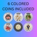 6 Colored Toonie Set, Canadian Coloured Coins, Coin Collectors Gift ...