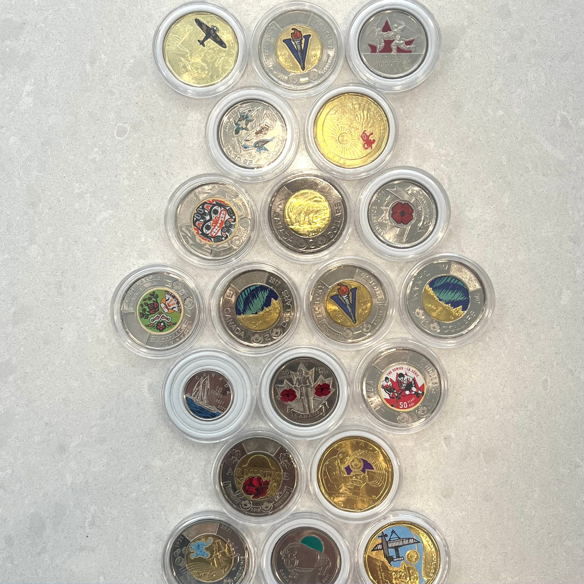 Colored Canadian Coin, Canadian Rare Coins, Random Surprise Mix ...