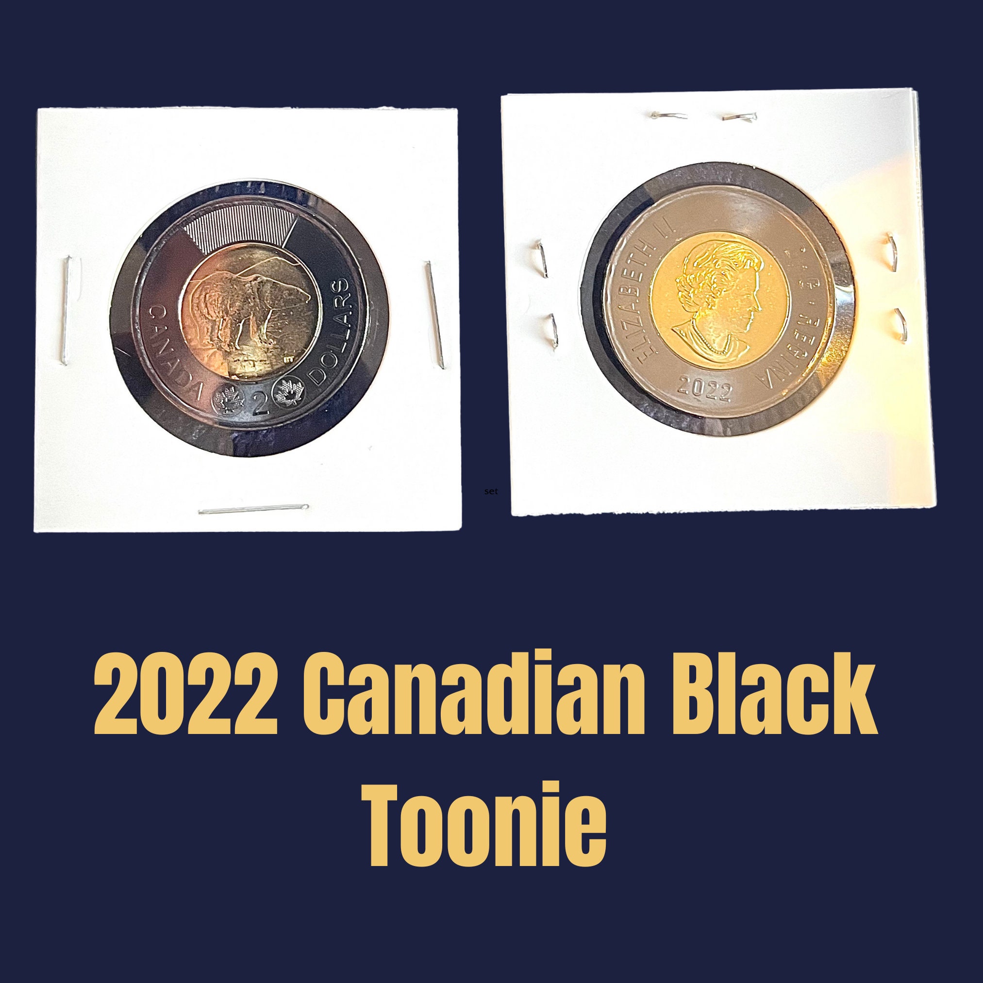 New Black Ring Toonie Coin, UNC Two Dollar | 2022 Canada Honouring ...
