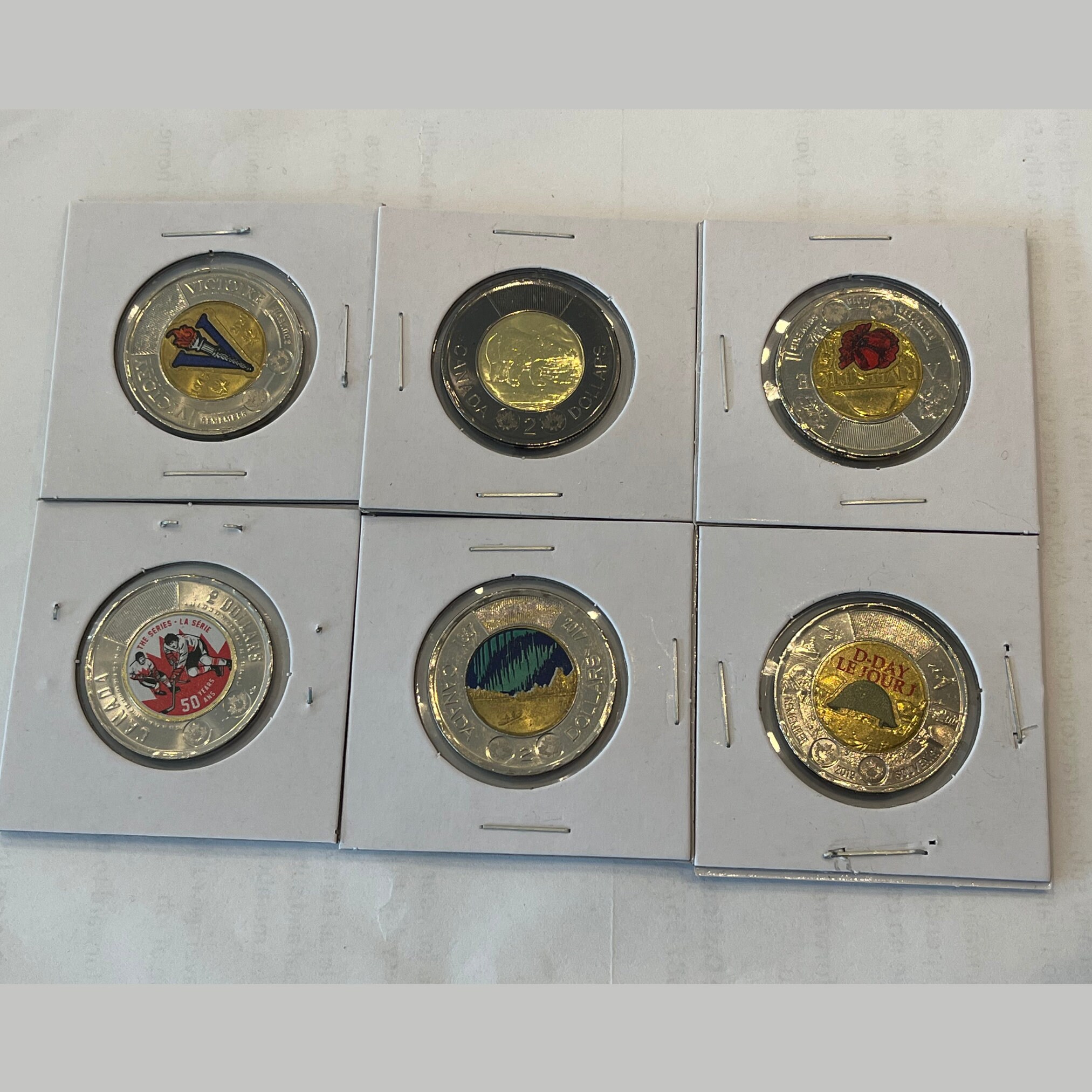Canada 6 Coloured Coin Collection Set 2022 Black Ring Toonie - Etsy