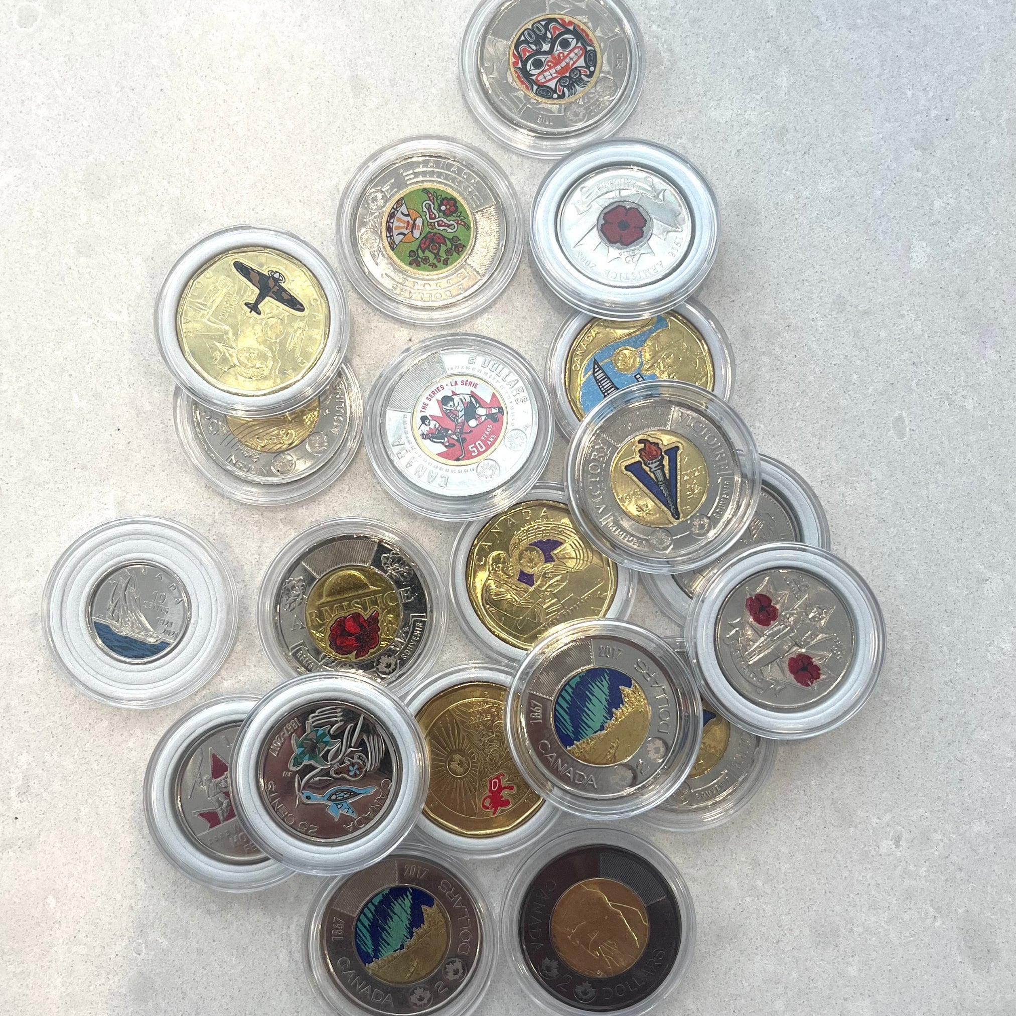 Colored Canadian Coin, Canadian Rare Coins, Random Surprise Mix ...