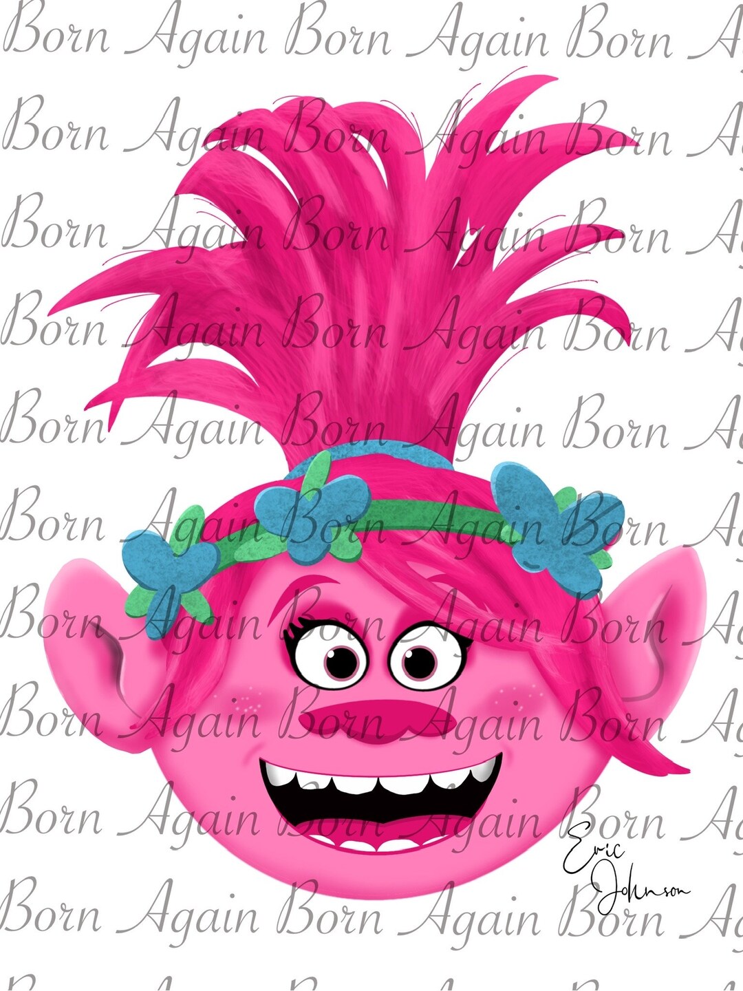 Princess Poppy From Trolls Original Procreate Art Print 8x10 on Photo ...