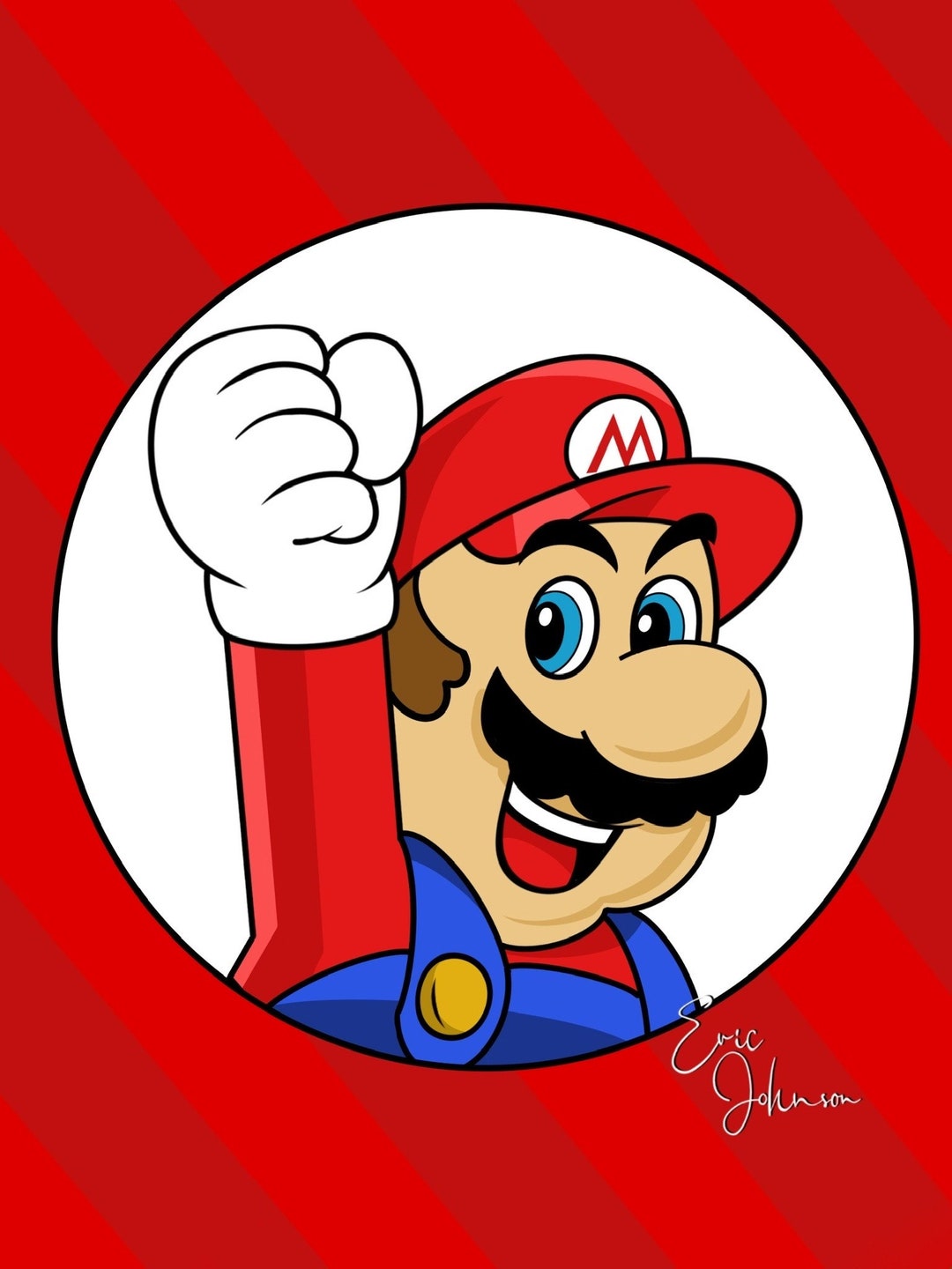 Super Mario Bros Original Art Print 8x10 Unframed Mario & Luigi 2 ...