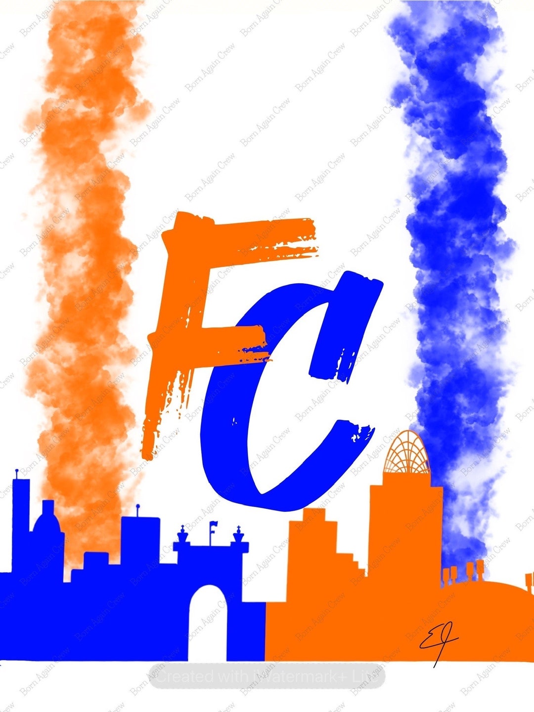 FC Cincinnati Original Art Hand-drawn in Procreate 8x10 Unframed - Etsy