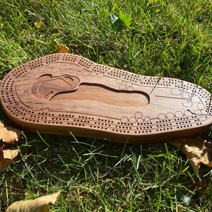 Golf Hole Cribbage Board, Custom, Handmade, Hardwood, Great Gift ...