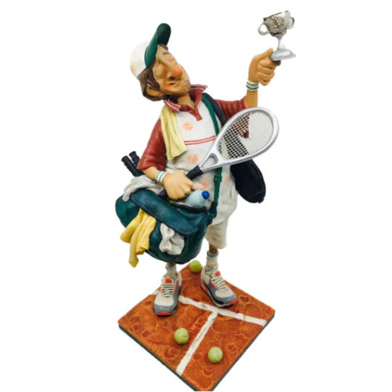 The Old Tennis Player Statue, Tennis Player Figurine Gift, Tennis Decor ...