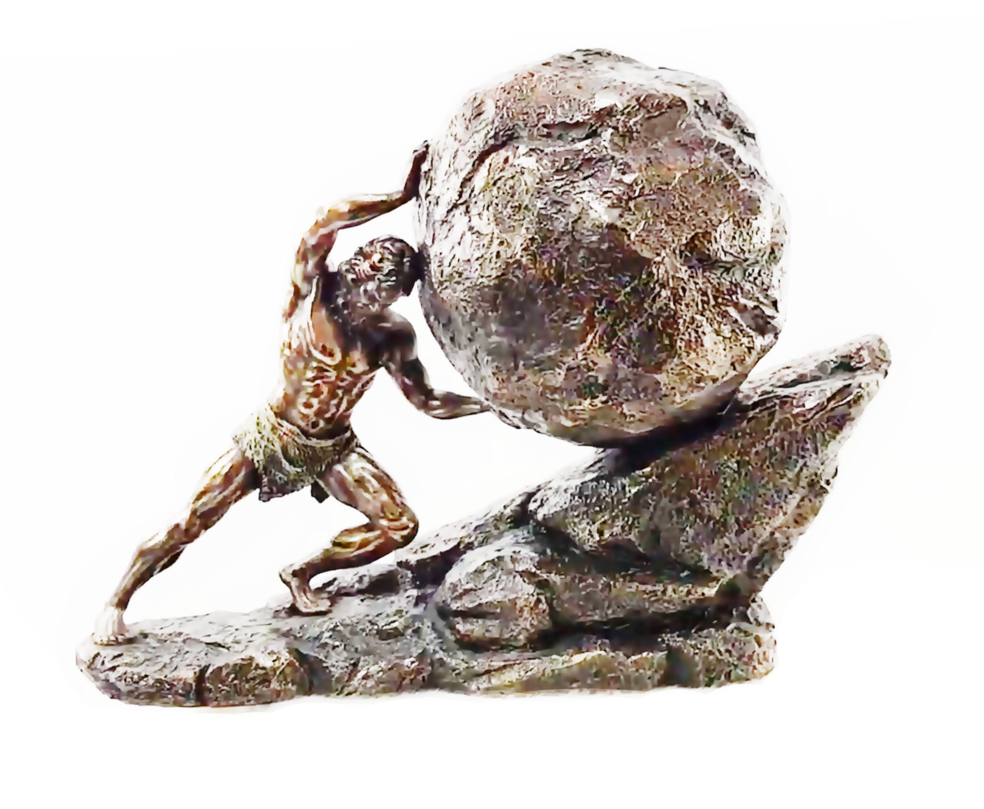 Bronze Finish Sisyphus Sisyphos,sisyphus Who Pushes the Eternal Boulder ...