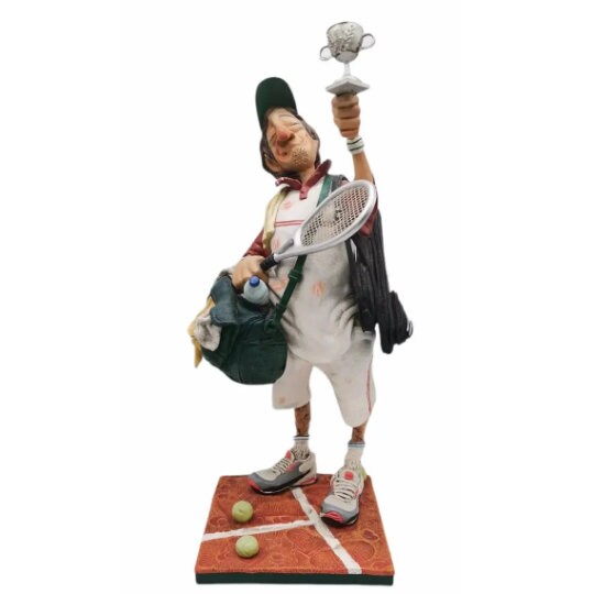 The Old Tennis Player Statue, Tennis Player Figurine Gift, Tennis Decor ...