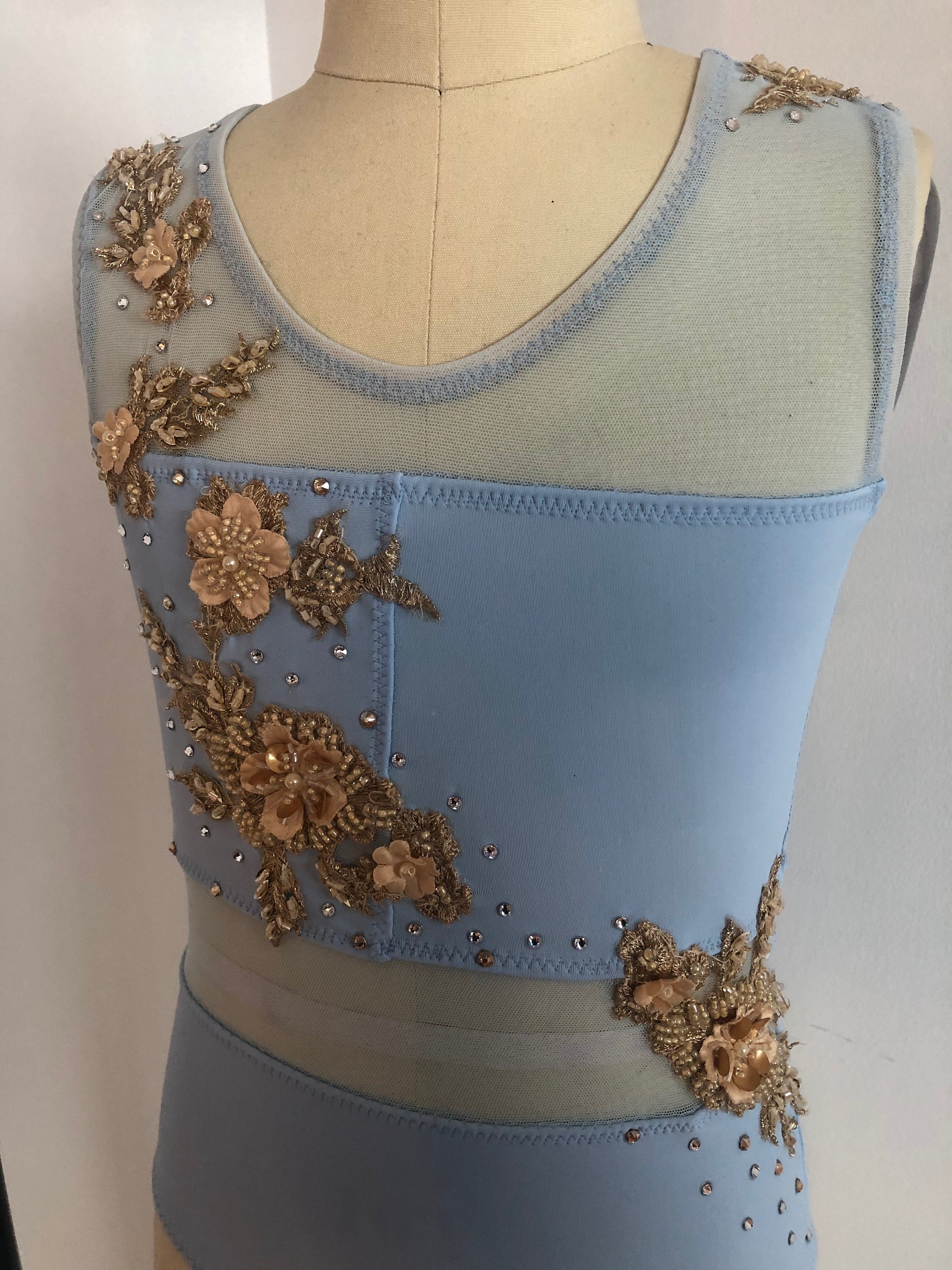 Light Blue Competition Dance Costume - Etsy