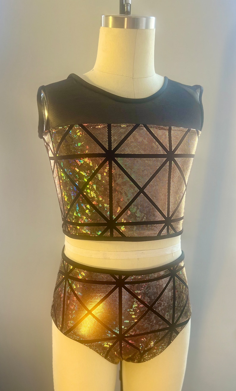 Stunning Gold Custom Two-piece Dance Costume - Etsy