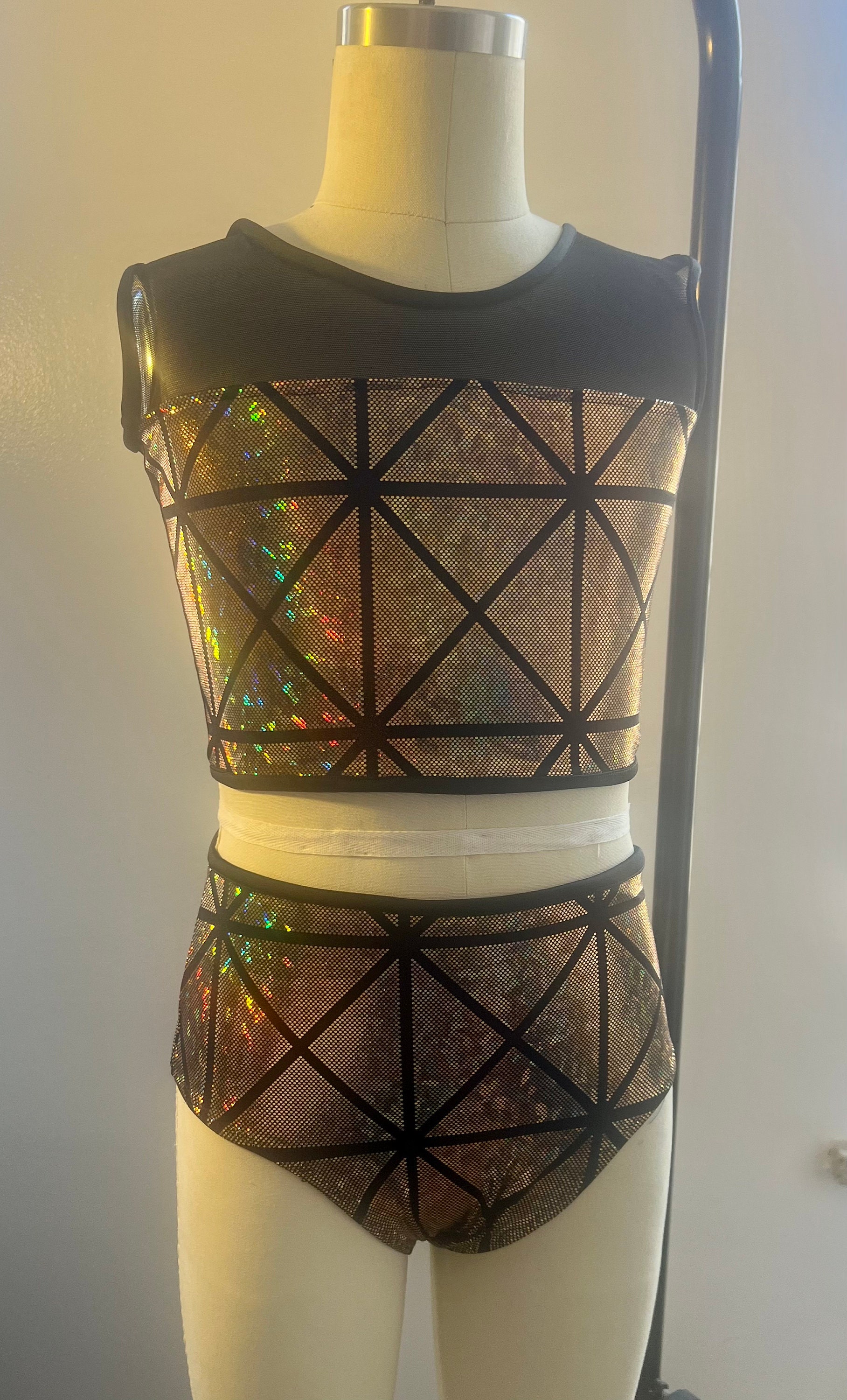 Stunning Gold Custom Two-piece Dance Costume - Etsy