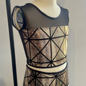 Stunning Gold Custom Two-piece Dance Costume - Etsy
