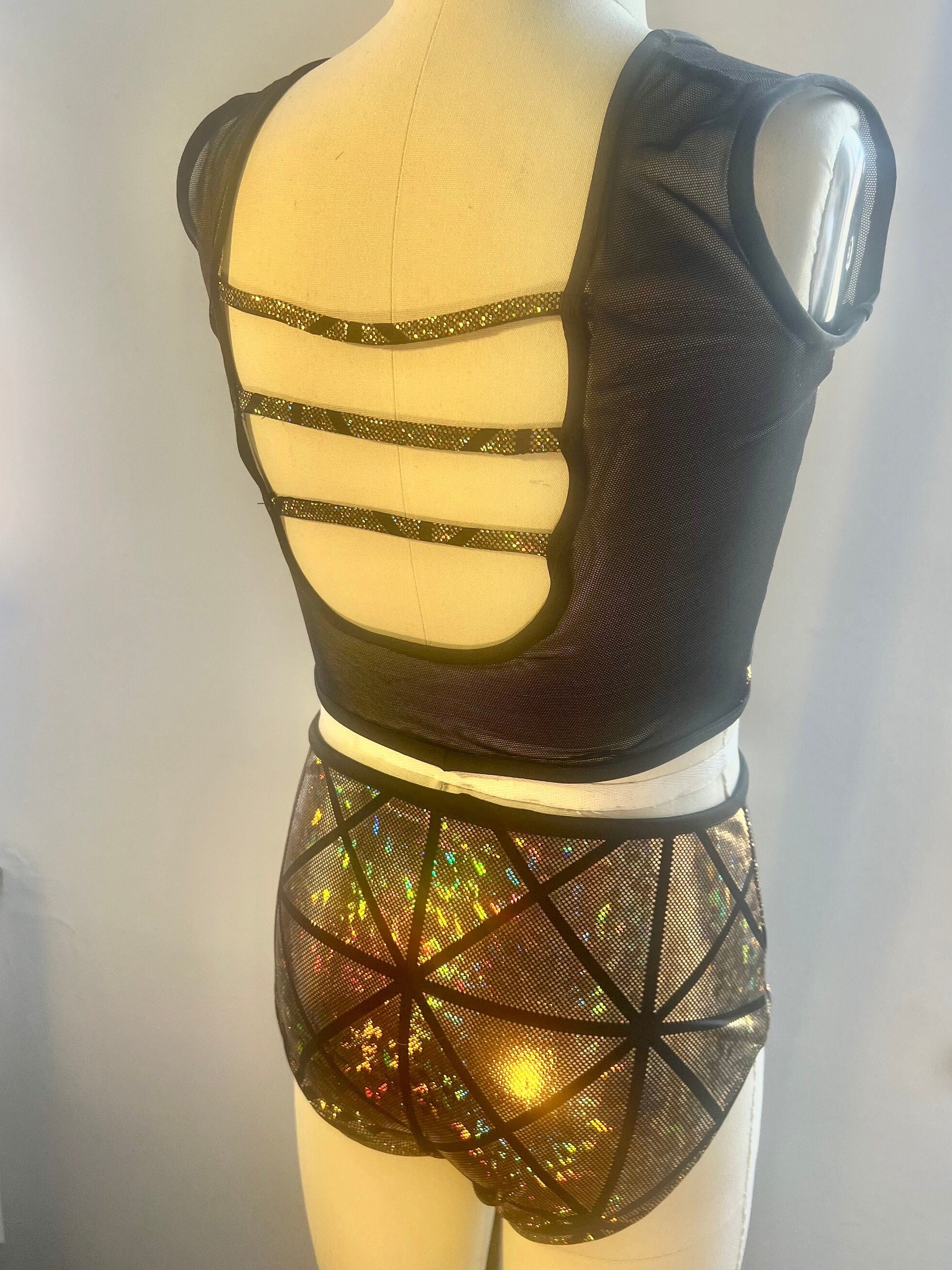 Stunning Gold Custom Two-piece Dance Costume - Etsy