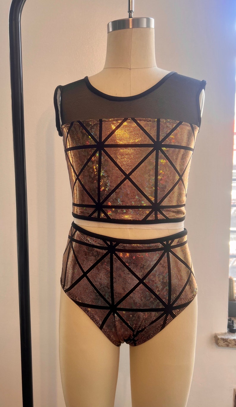 Stunning Gold Custom Two-piece Dance Costume - Etsy