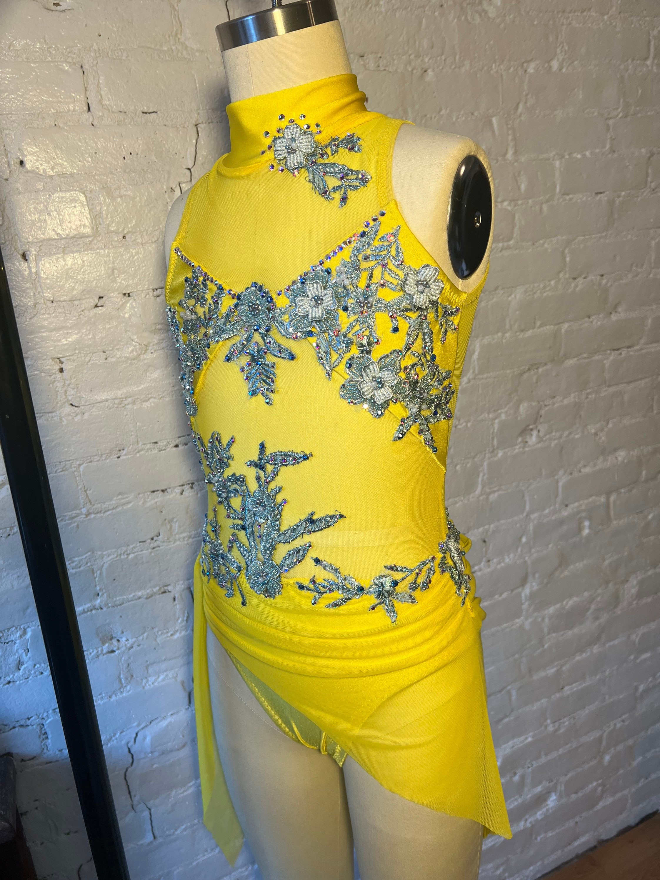 Stunning Custom Yellow Dance Costume One of a Kind - Etsy