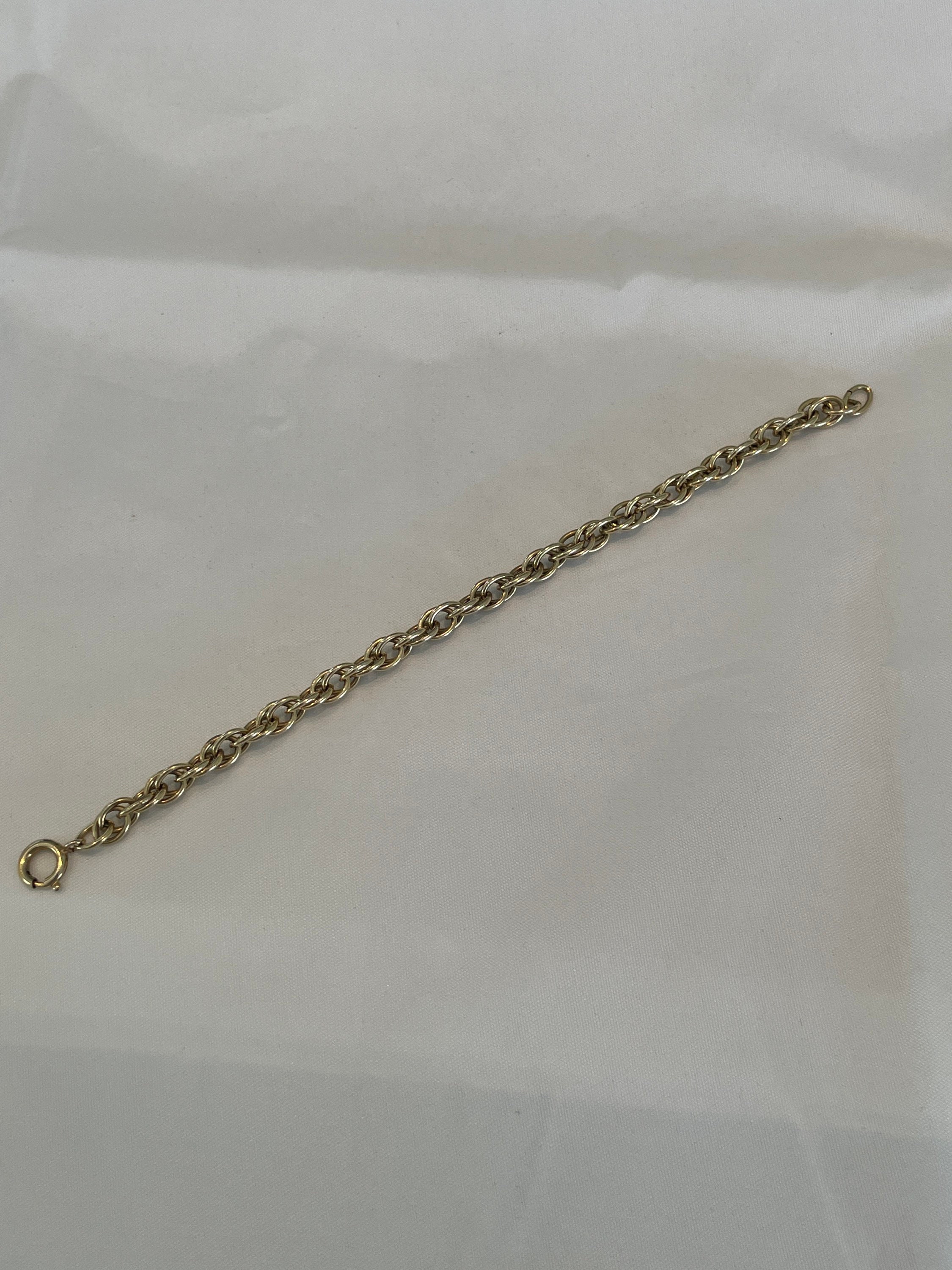 1/20 12kt GF Chain Link Bracelet Vintage Estate 7” Inch Interlocking ...