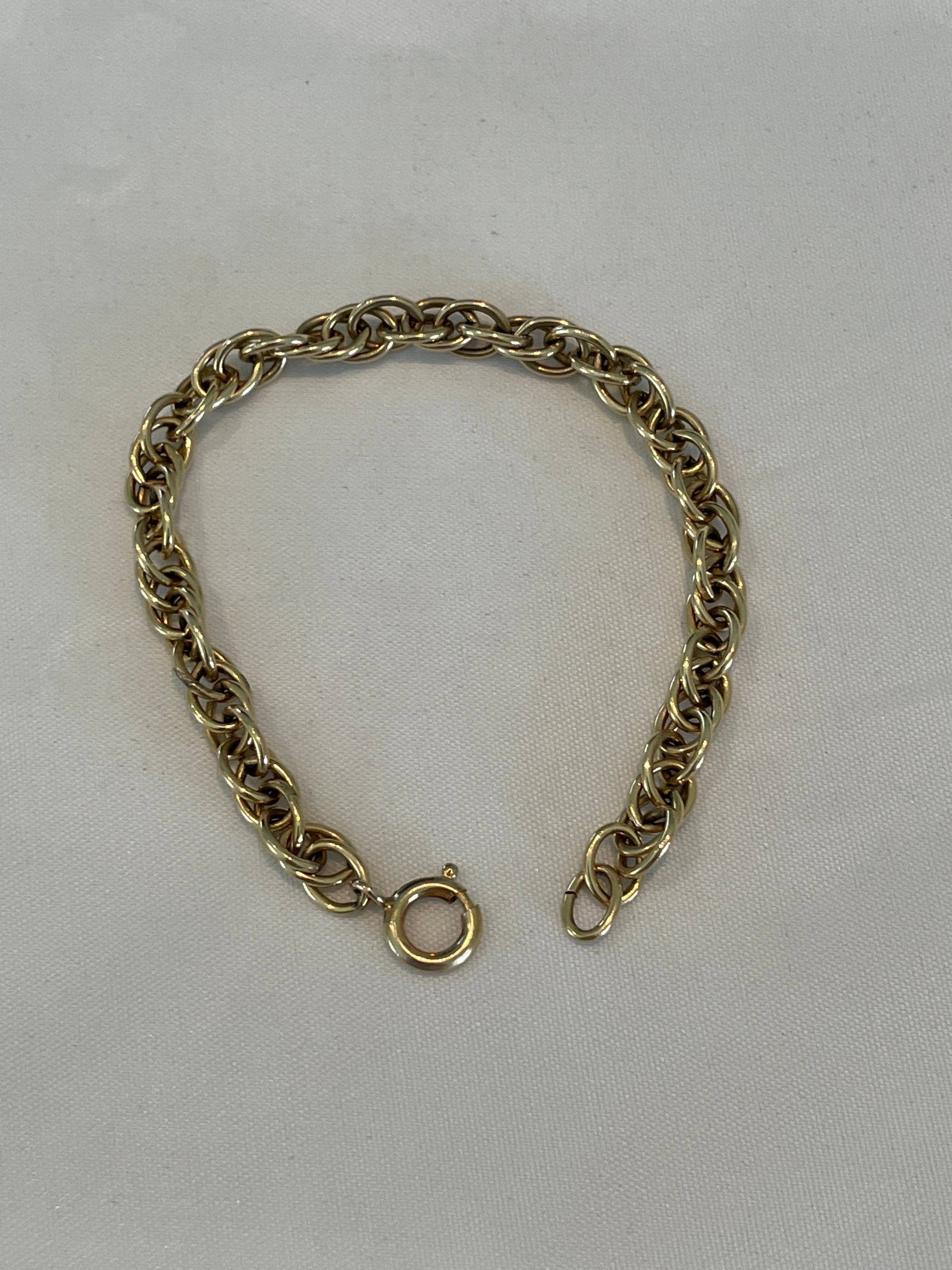 1/20 12kt GF Chain Link Bracelet Vintage Estate 7” Inch Interlocking ...