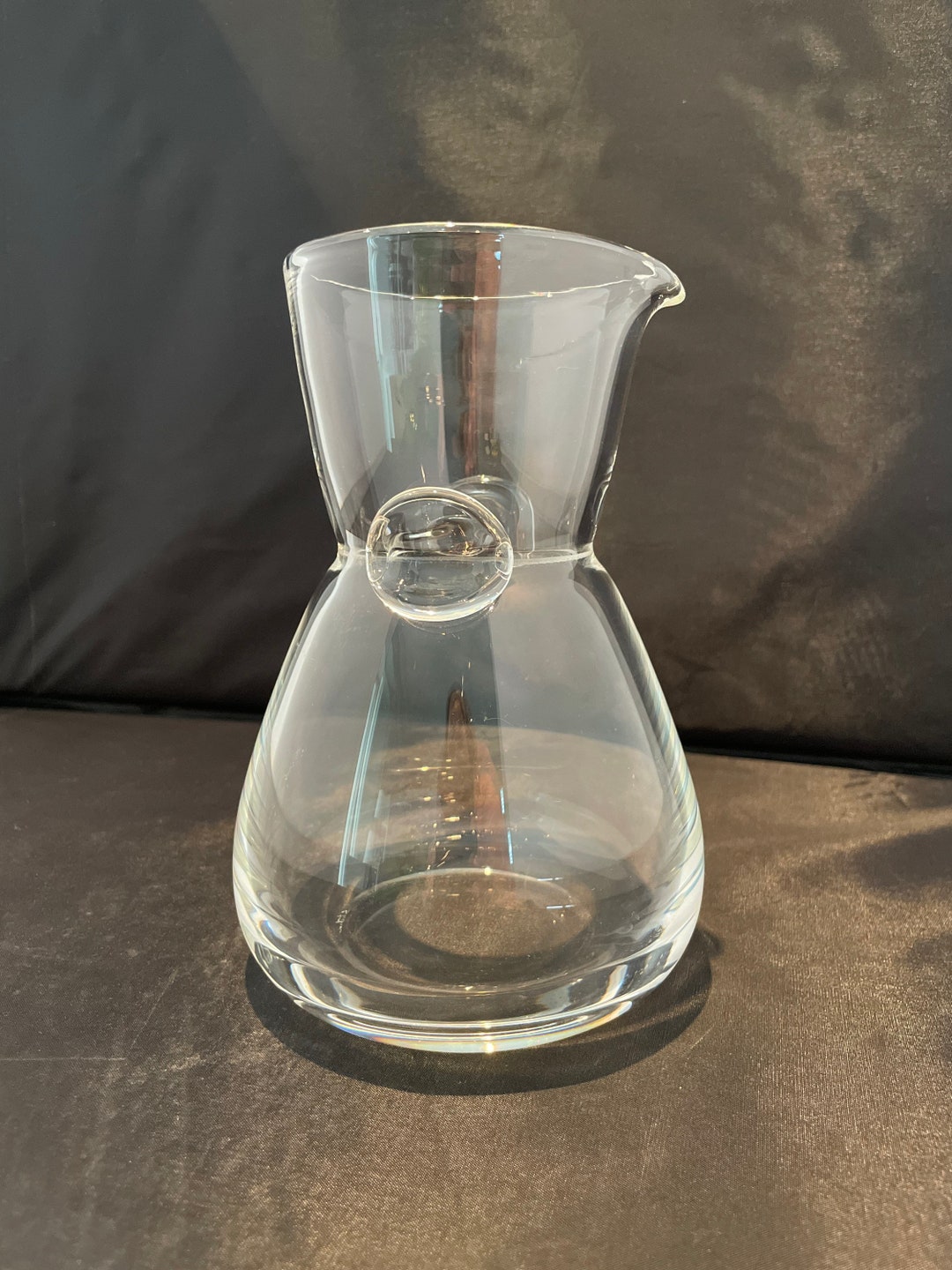 Vintage Steuben Glass Thumbprint Water Pitcher Carafe - Etsy