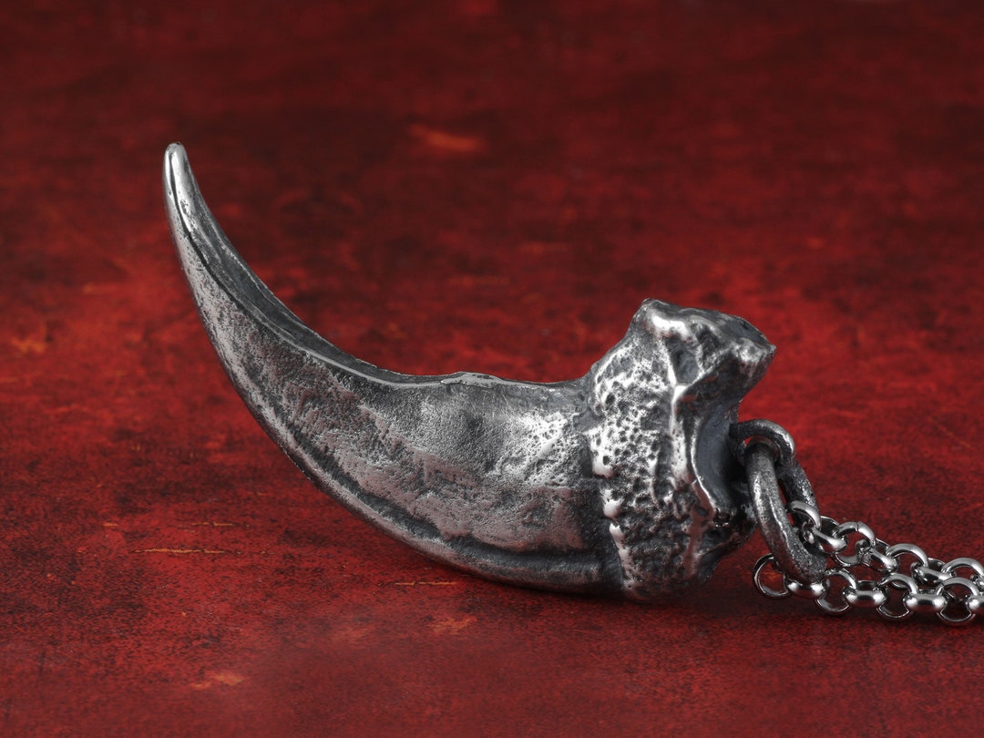 Bear Claw Necklace - Sterling Silver Bear Claw Pendant - Bear Necklace ...