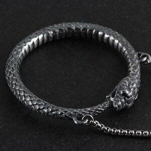 Ouroboros Necklace Sterling Silver Ouroboros Pendant Silver Snake - Etsy