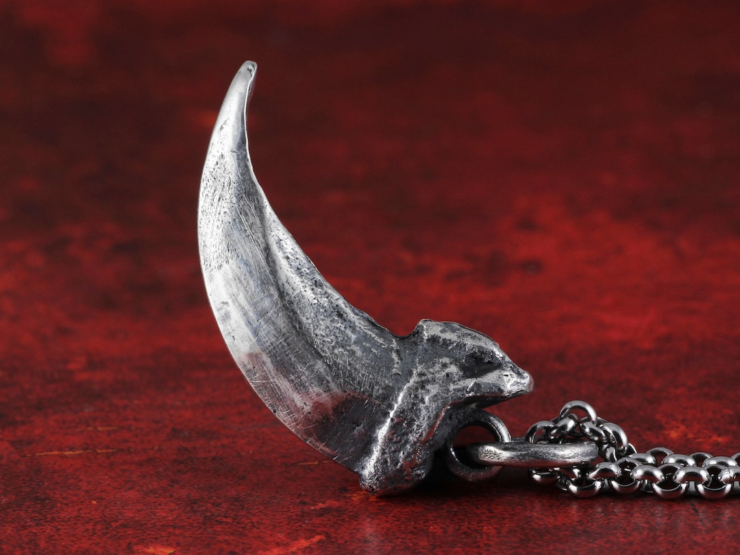 Wolf Claw Necklace - Sterling Silver Wolf Claw Pendant - Silver Wolf ...