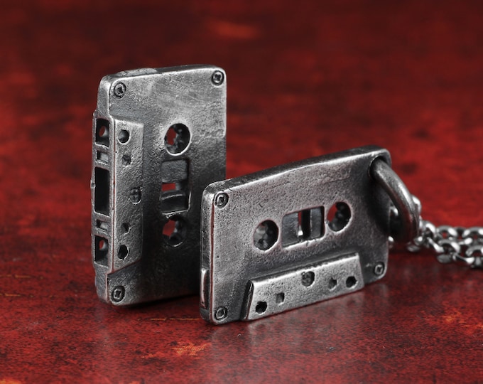 Cassette Necklace - Sterling Silver Cassettes - Mixtape Necklace - Etsy