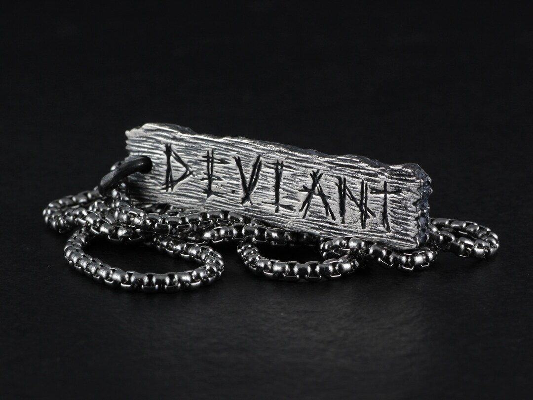 Deviant Sign Pendant - Pillory Board - Sterling Silver Wooden Deviant ...