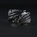 Feather Ring - Sterling Silver Raven Feather Ring - Black Feather Ring ...