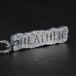 Heathen Pendant - Pillory Board - Sterling Silver Heathen Sign Pendant ...