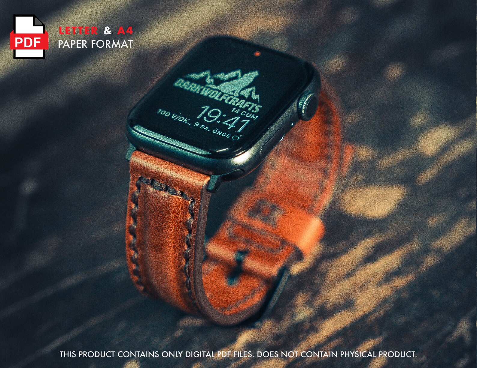 22 Mm Handmade Leather Watch Strap PDF Pattern, A4 Letter Pattern ...