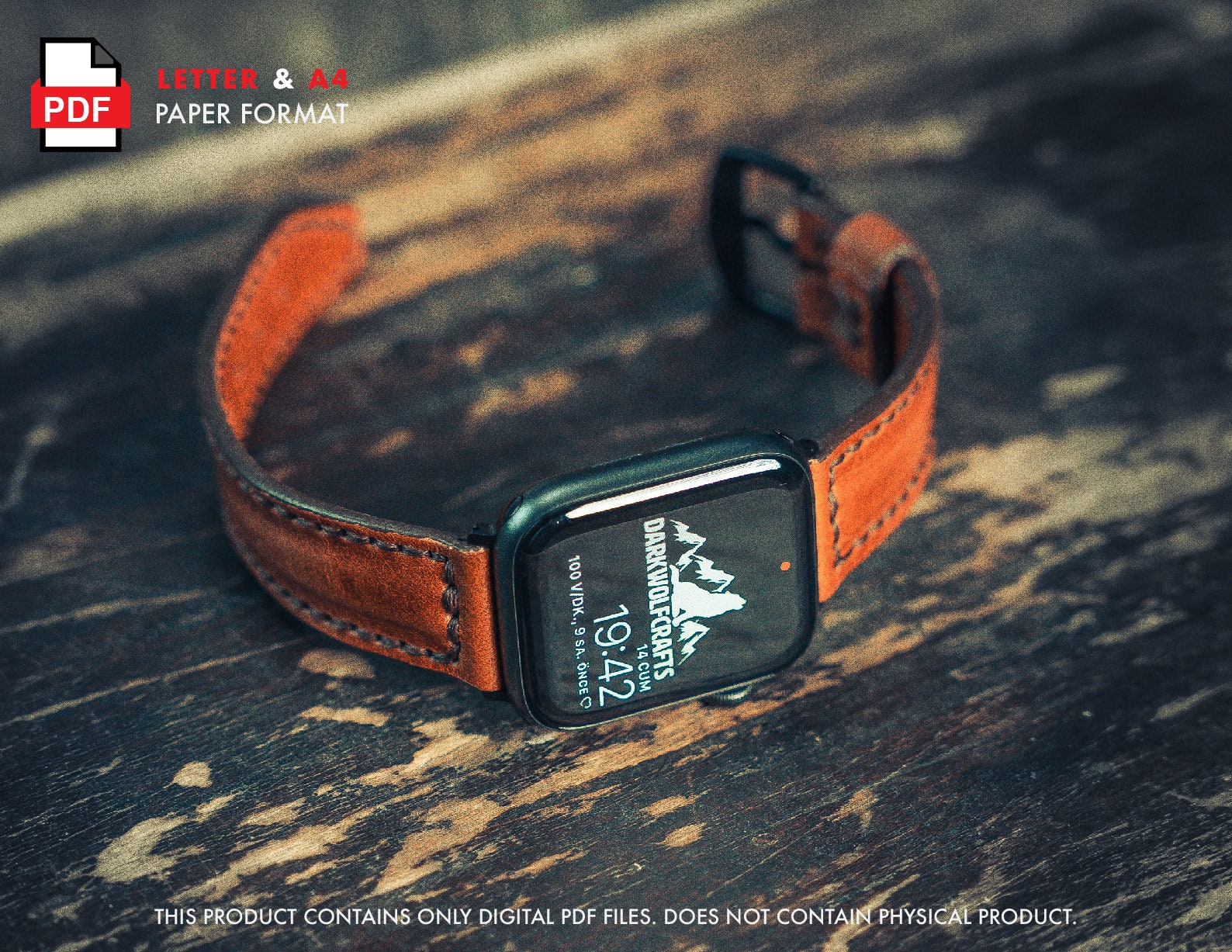 22 Mm Handmade Leather Watch Strap PDF Pattern, A4 Letter Pattern ...