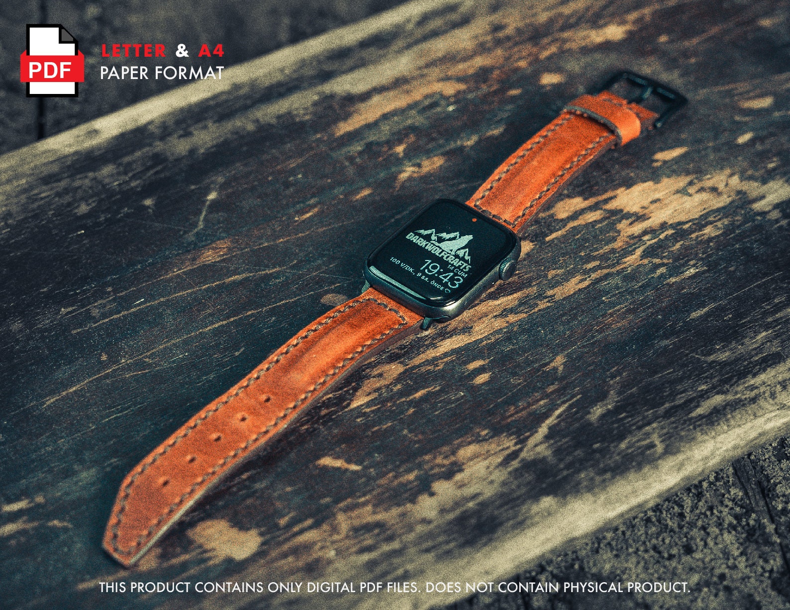 22 Mm Handmade Leather Watch Strap PDF Pattern, A4 Letter Pattern ...